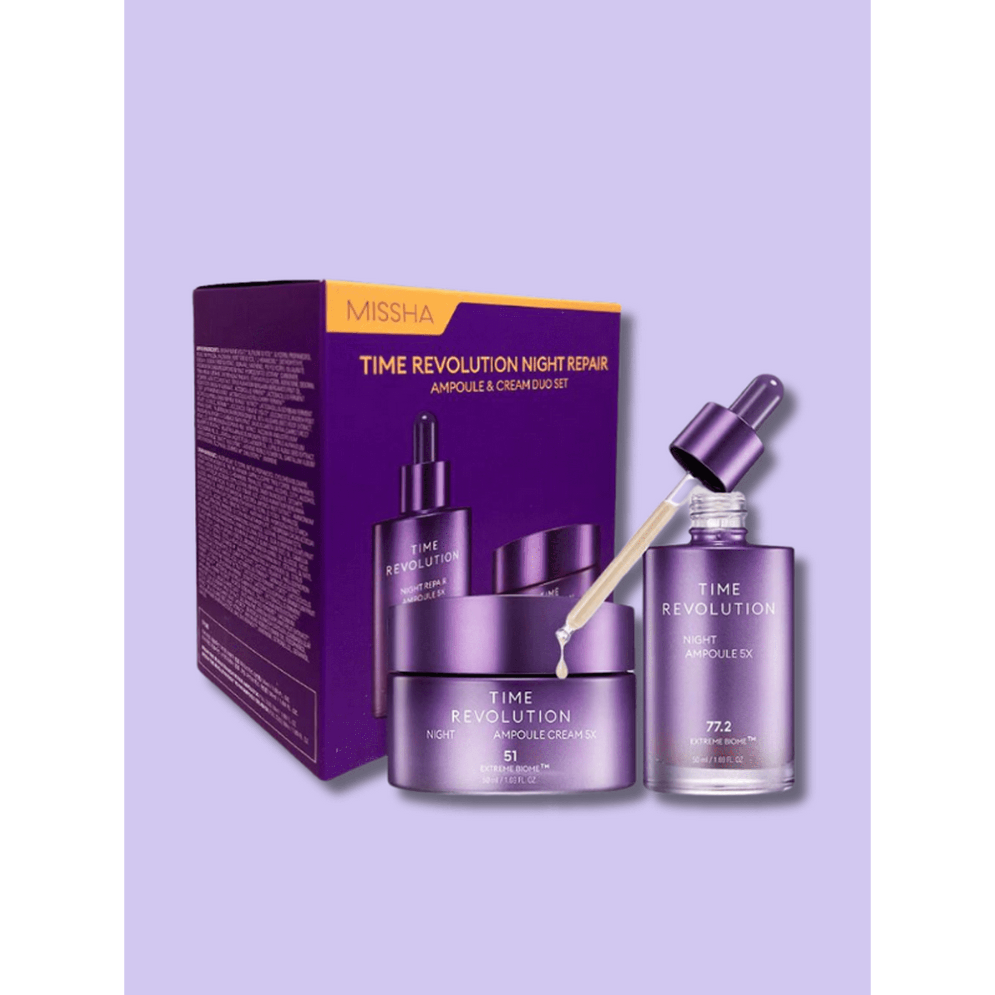 Click here for Missha Time Revolution Night Ampoule & Cream Duo S... prices