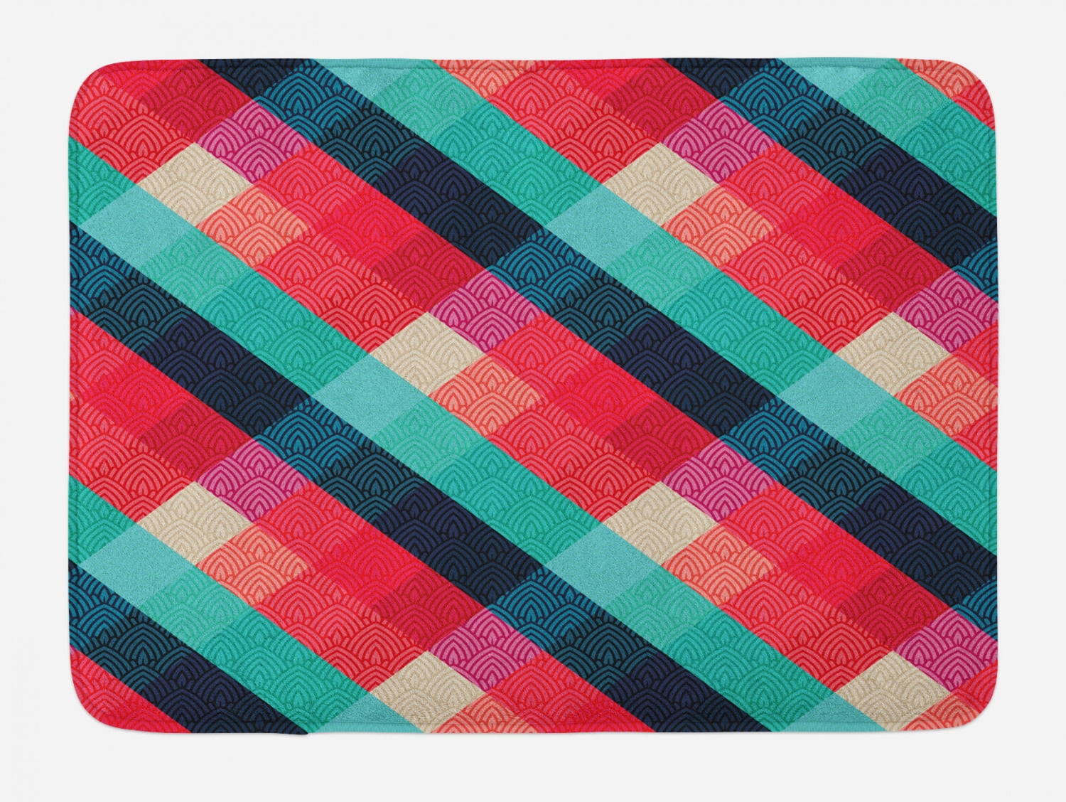 Celtic Bath Mat, Vivid Gradient Colored Digital Mage Ethnic Celtic ...