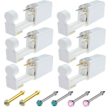 Nose Piercing Kit,Disposable Nose Piercing Gun at Home,Self Nose ...