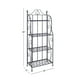 DecMode Traditional Metal Bakers Rack with Scrollwork Design and Black ...