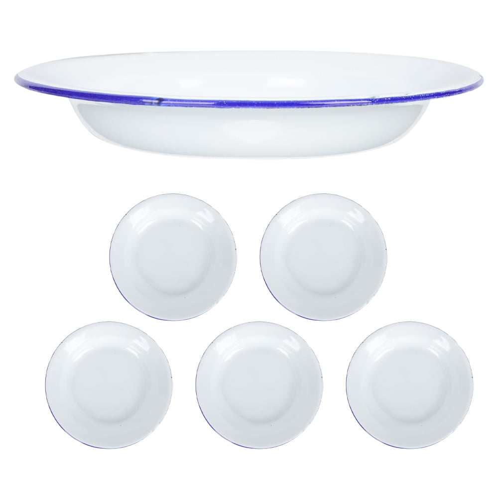 Click here for Homemaxs 6pcs Vintage Enamel Dinner Plates Round P... prices