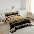 Erosebridal Moose Silhouette Bedding,Bear Elk Bear Comforter Set,Full ...