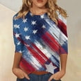 CIENVNSTG Womens 4th of July 250th Anniversary Crewneck Top USA Flag ...