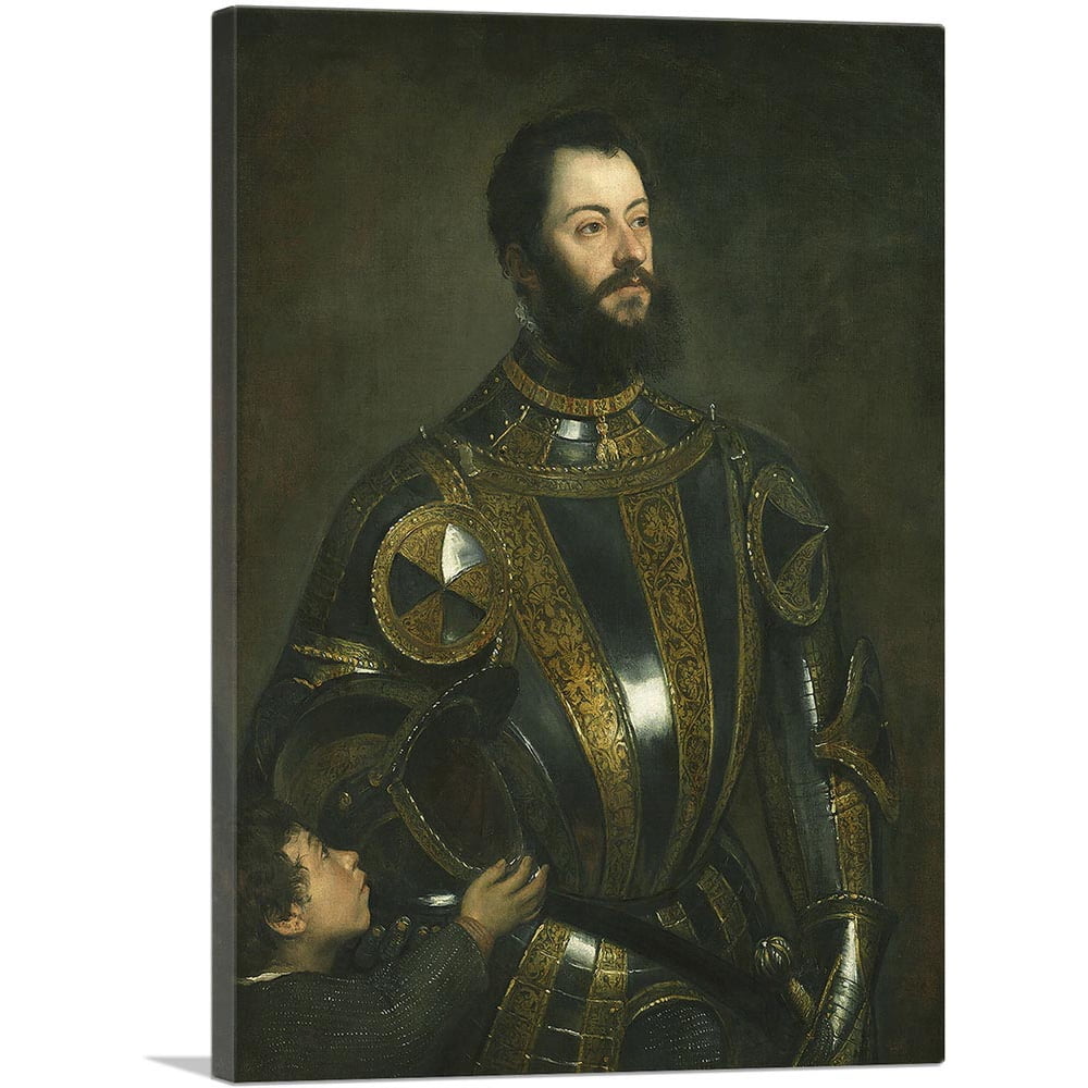 ARTCANVAS Portrait Of Alfonso D'Avalos 1533 Canvas Art Print by Titian ...