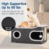Cat Beds for Indoor Cats, Extra Wide Large Cat House for Pet Cat Cave ...