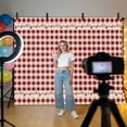 Farmhouse Berry Photography Backdrop 7x5FT, Red Buffalo Plaid American ...