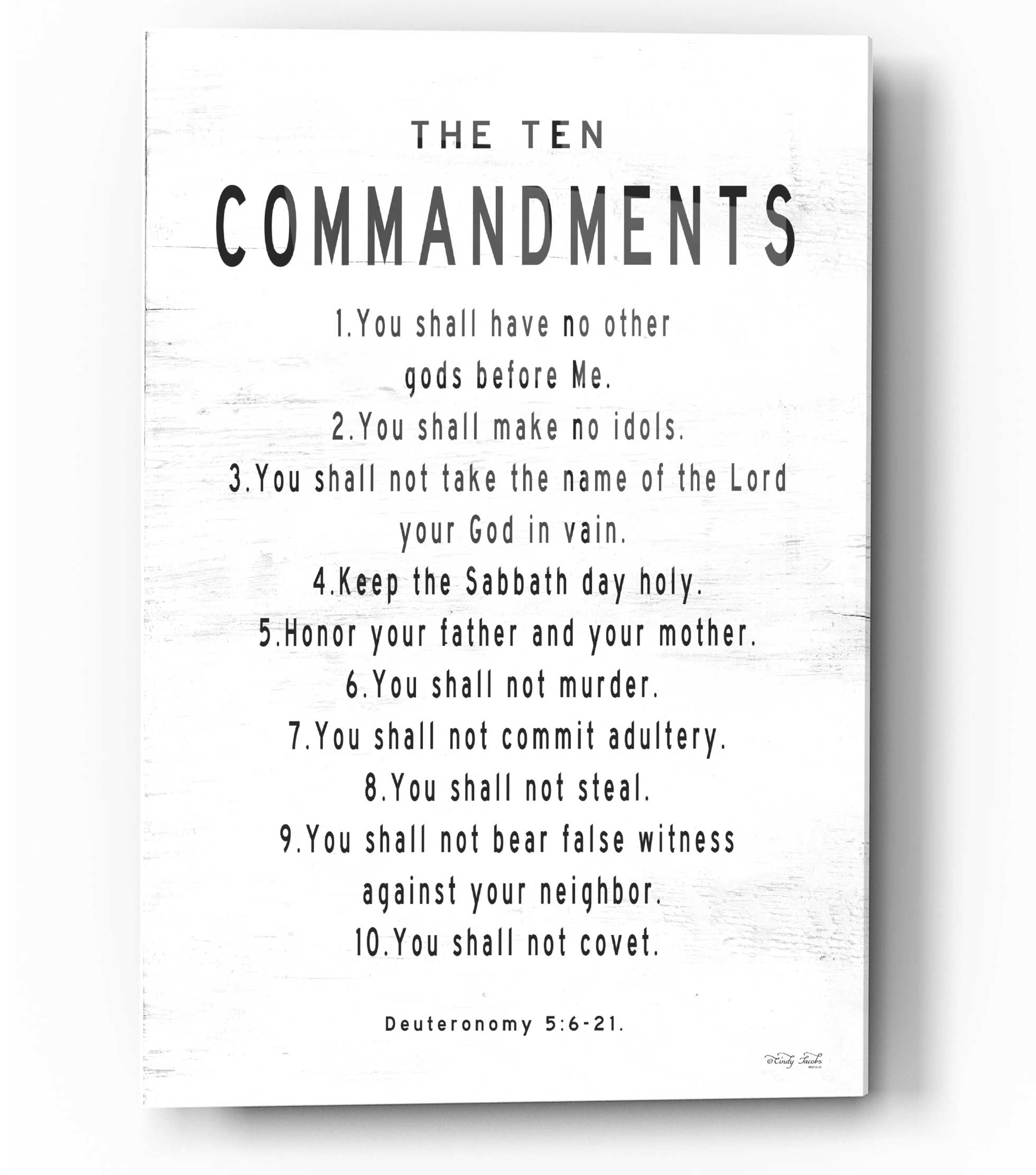 Epic Art 'The Ten Commandments' by Cindy Jacobs, Acrylic Glass Wall Art ...