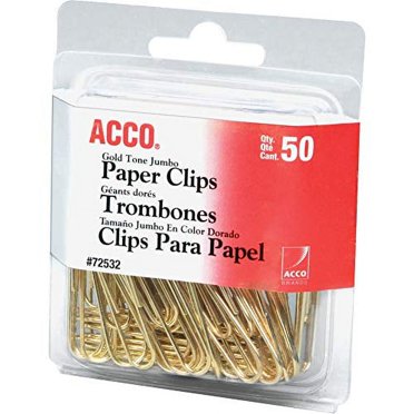 ACCO Smooth Standard Paper Clip, #3, Silver, 100/Box, 10 Boxes/Pack ...