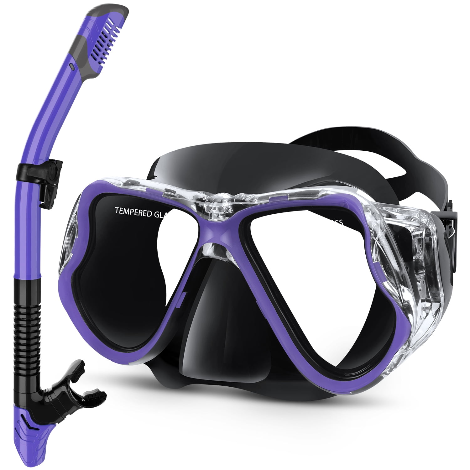 Snorkeling Gear for Adults Snorkel Set with Anti-Fog Scuba Diving Mask ...
