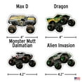 Monster Jam Trucks Decal Pack - Set of 15 Vinyl Stickers Includes Grave ...