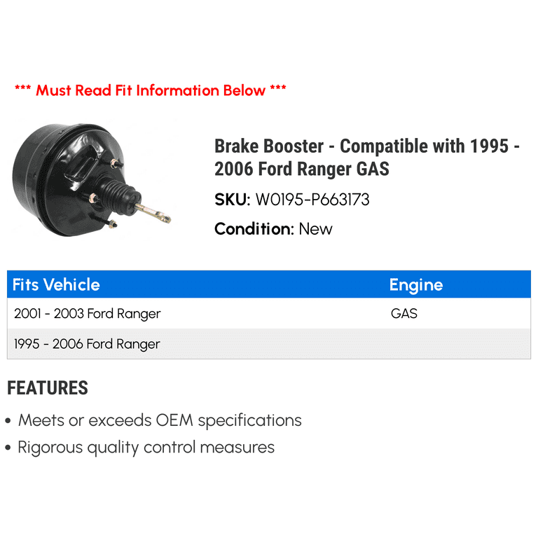 1996 Ford Ranger Brake Booster Diagram