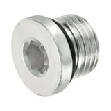 Uxcell 1/2-20UNF Internal Hex Head Pipe Fitting Plug, Male Thread 45# Steel Socket Plug with ...