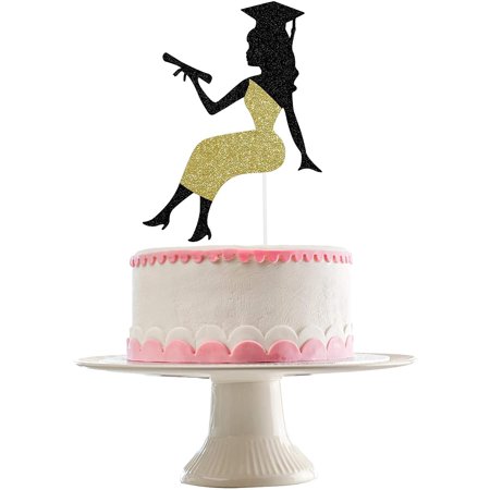 Graduation Cake Topper 2021- Glitter Graduation Girl Cake Topper, 2021 ...