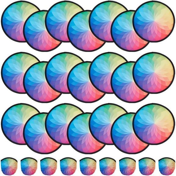 30Pcs White Foldable Flying Disc Fans 9.8inch Sublimation Fans Nylon ...