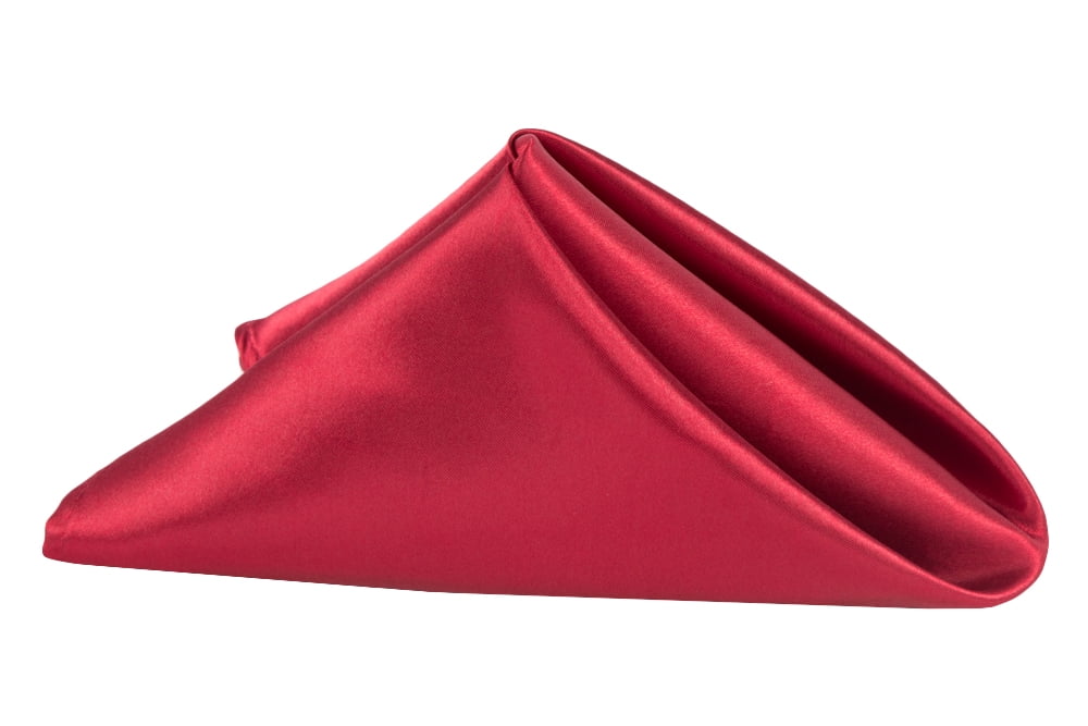10 Pieces, Satin Napkin 20"x20" square Edge: Hemmed Material: 100% ...