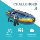 Intex Challenger 3 Inflatable Raft, Open Box, Includes Pump, Oars, PVC ...