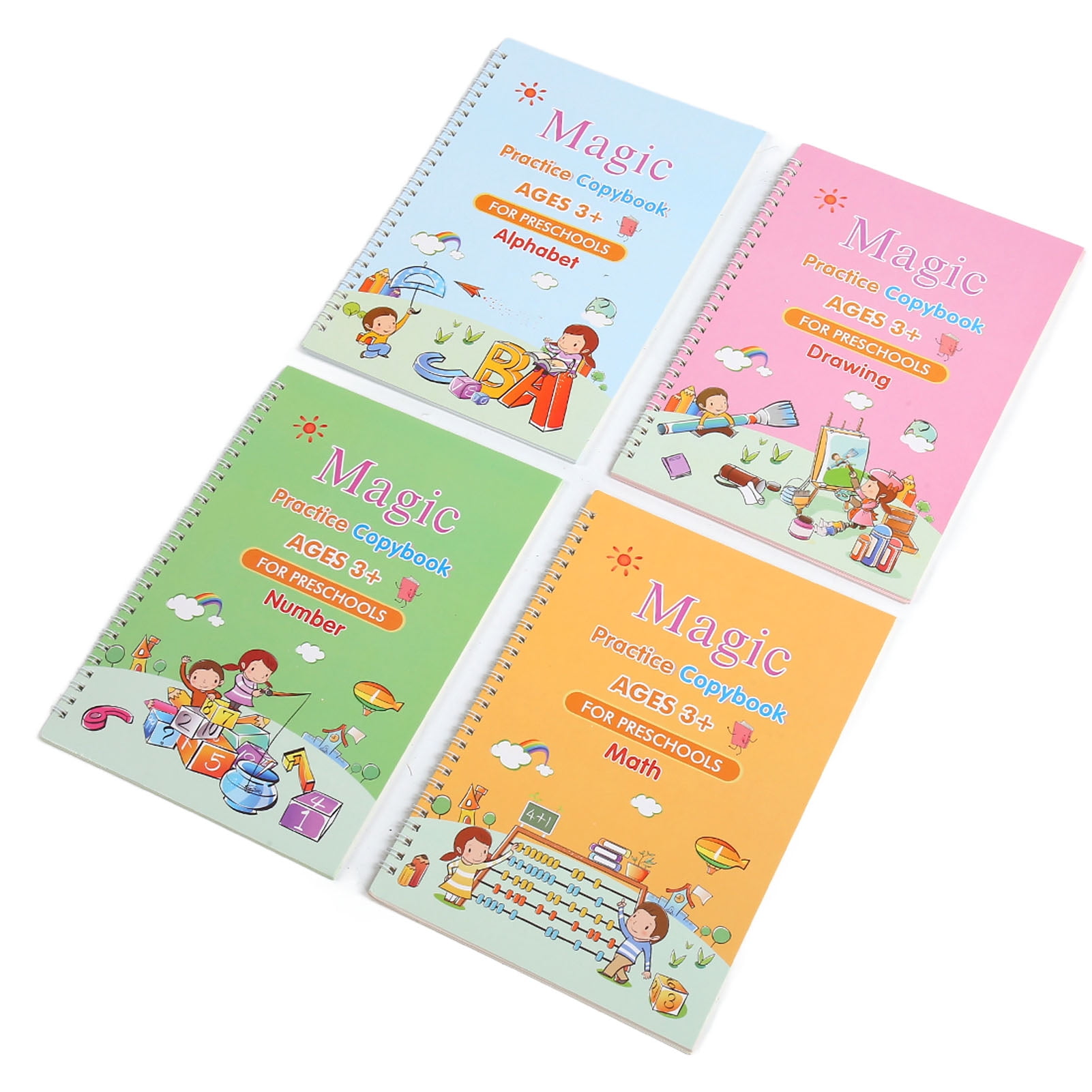 Cuaderno de Práctica para Niños ANGGREK 4 Paquetes 18,5 x 26 cm ...