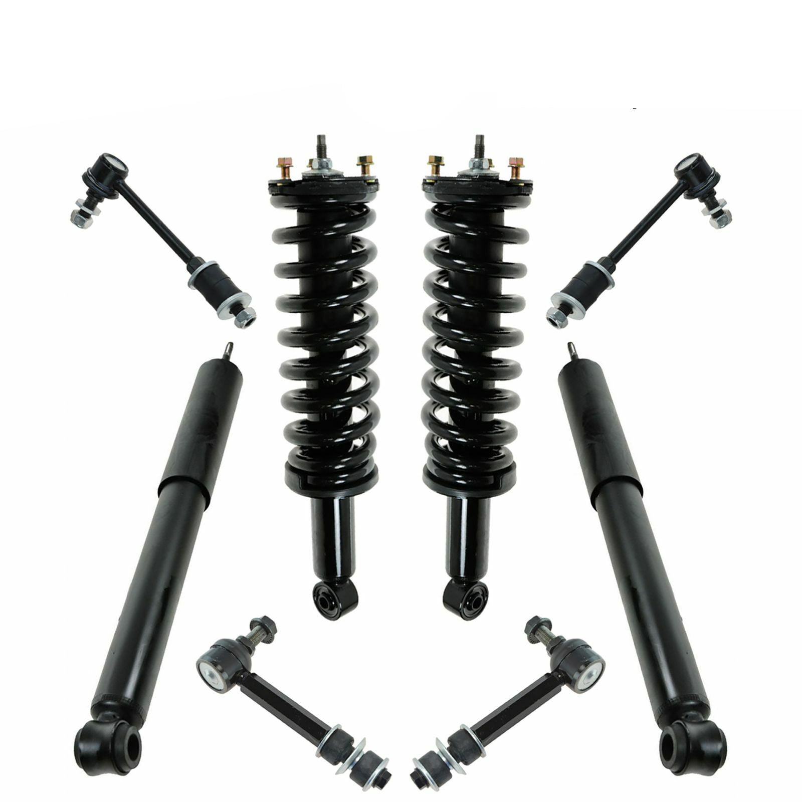 8 Piece Suspension Kit Complete Strut Assemblies Shock Absorbers Sway ...