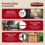 Adjust-A-Gate Steel Frame Gate Building Kit, 36"-60" Opening Up To 5 ...