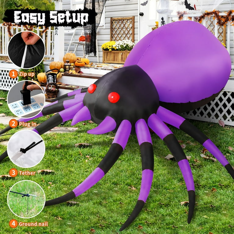 Purple Spider Halloween Inflatable