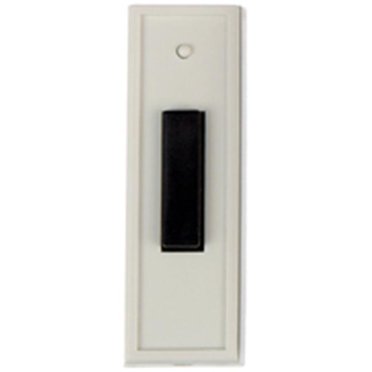 Newhouse Hardware Rectangular Lighted Wired Doorbell Push Button, White ...