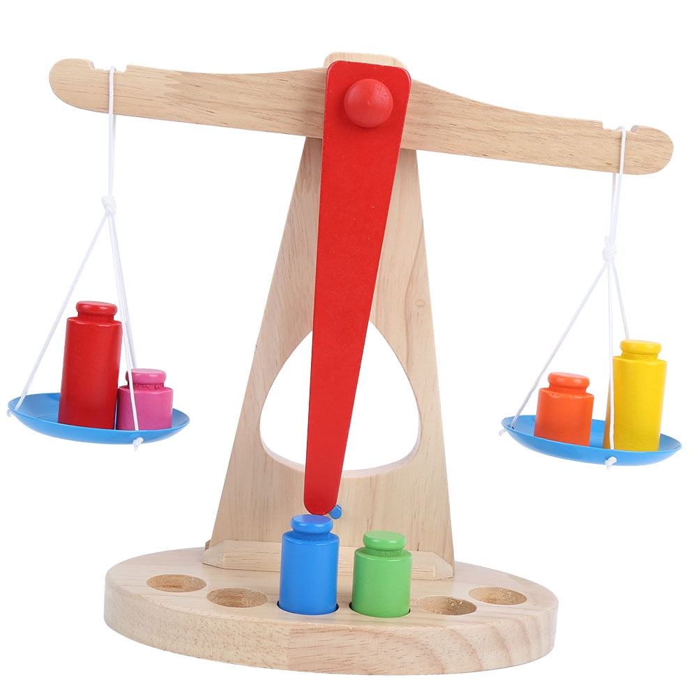 Cergrey Wooden Balances Weighing Scale Educational Children Kid ...