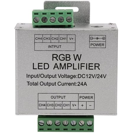 DC 12V-24V 12A LED Strip Lights 3 Channels RGB Signal Amplifier ...