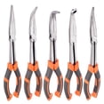 Steel Long Reach Pliers Set Comprising Needle Nose and Round Nose Types ...