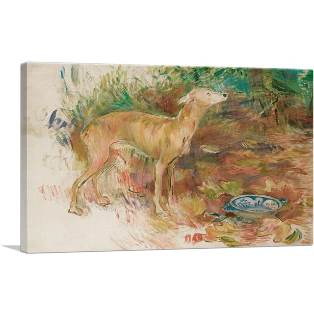 ARTCANVAS La Levrette Laerte 1894 Canvas Art Print by Berthe Morisot ...