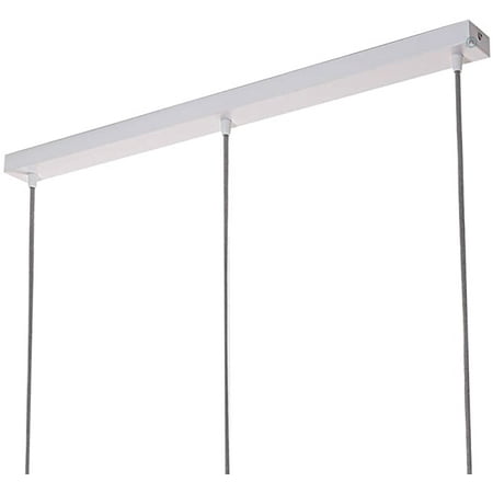 White Metal Rectangular Canopy - 3 Lights - Rectangular Canopy for ...