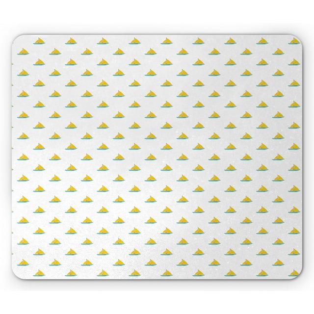 Sailboat Mouse Pad, Modern Design Simplistic Style Sailing Boat with ...