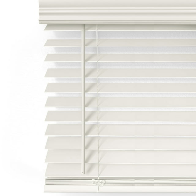 MOOD Faux Wood Blinds | 47 inch blinds for windows | 2" Cordless ...