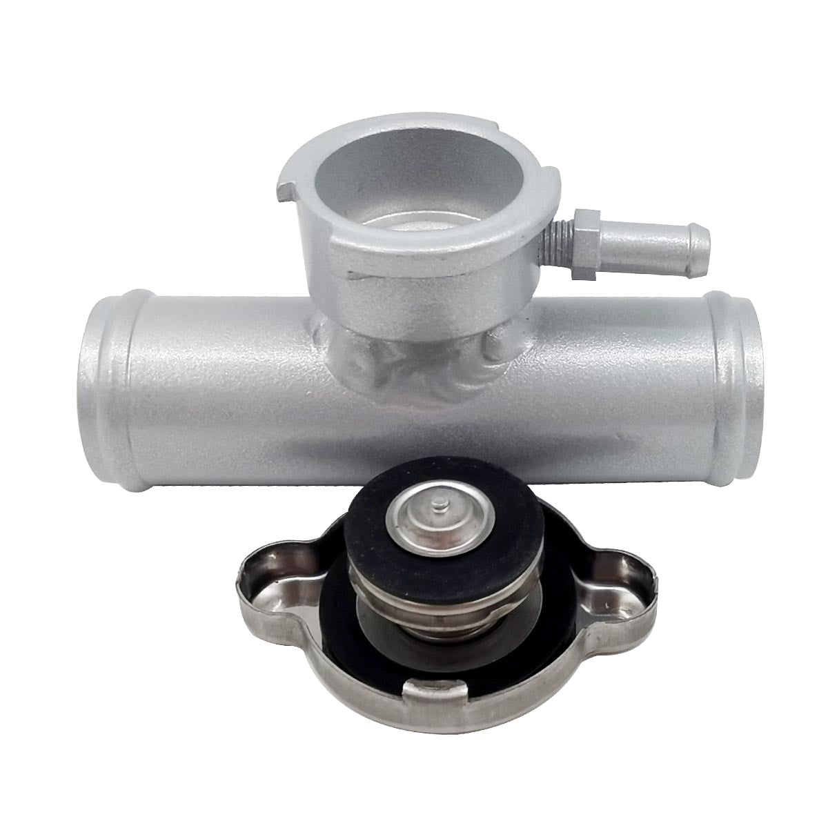 32mm 1-1/4" Universal Radiator Hose Inline Filler Neck Tube Aluminum ...