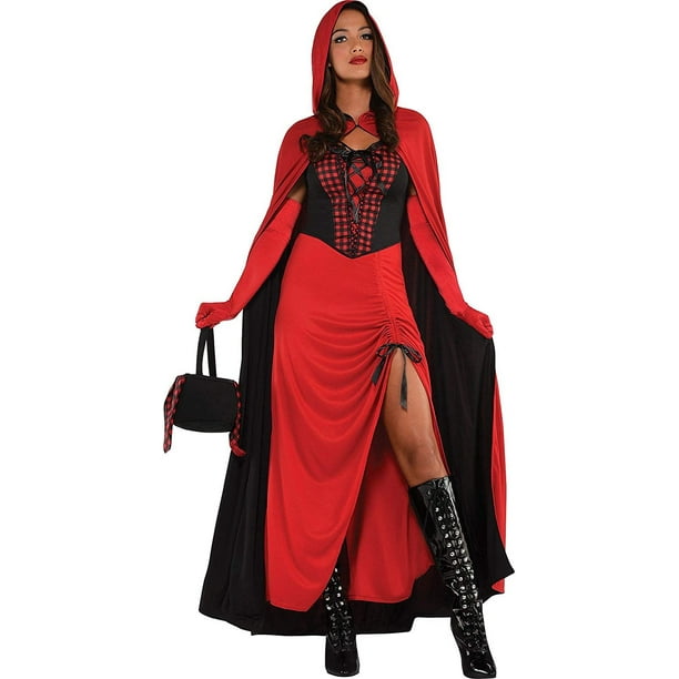 Enchantress Red Riding Hood Costume for Adult- Black and Red- 1 Set ...