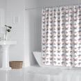 Basics Bathroom Shower Curtain, Water Resistant Fabric with Grommets ...