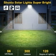 Solar Wall Lights Outdoor with Motion Sensor, 56 LEDs Bright IP65 ...