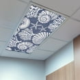 4 Pack Navy Blue Coastal Starfish Fluorescent Light Covers for Ceiling ...