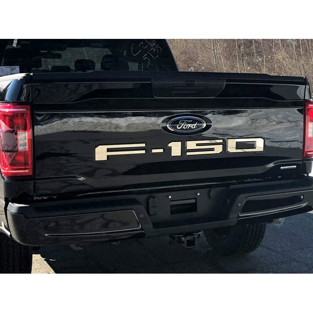 QAA Polished F-150 Tailgate Letter Inserts 5 Pc Fits 2021 F-150 ...