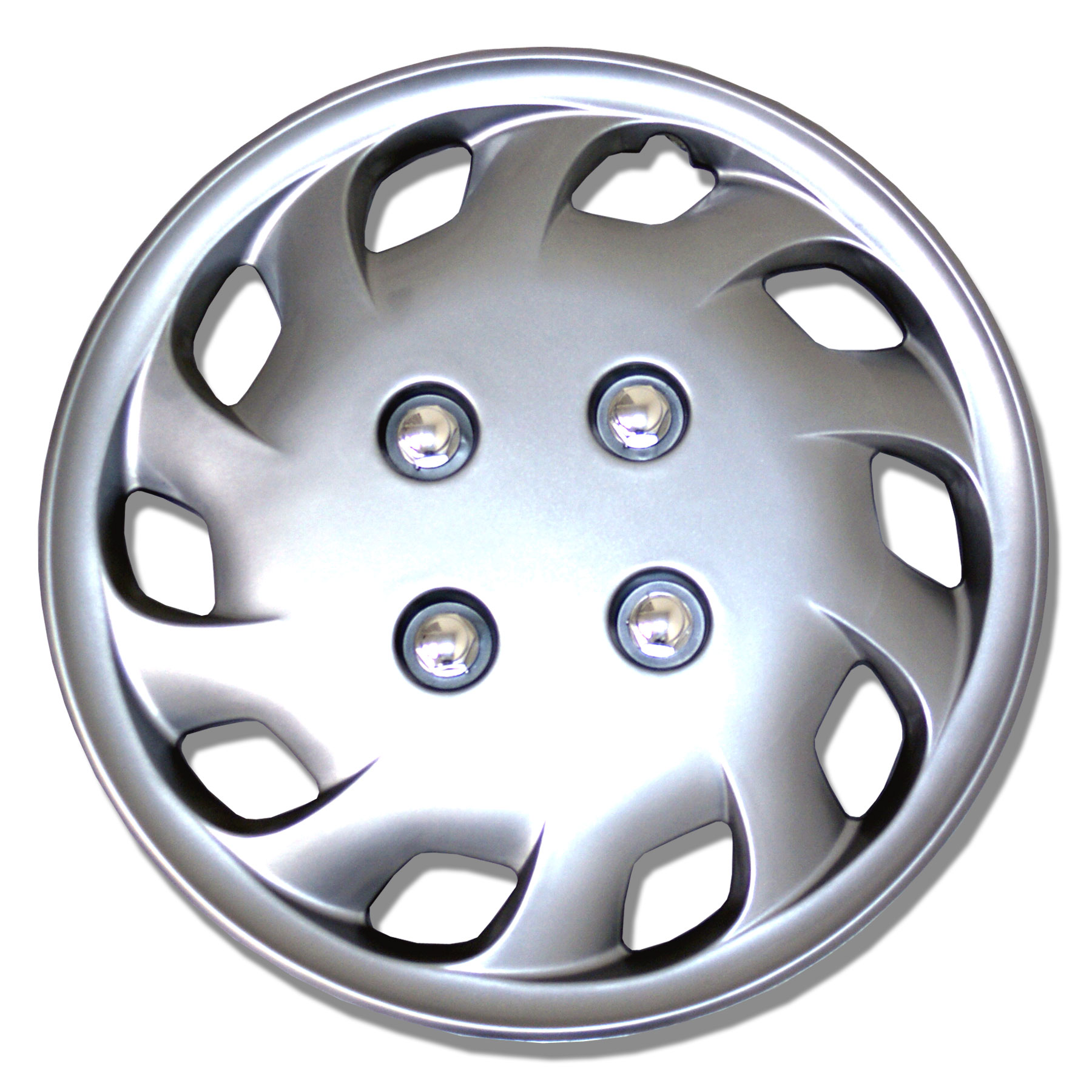 TuningPros WSC-501S14 Set of 4 Metallic Silver Hubcaps 14" - Hub Caps ...