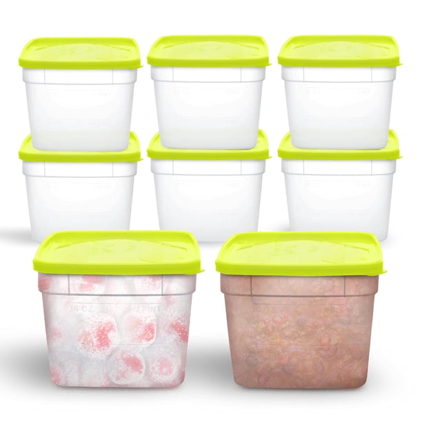 Arrow Home Products 1.5 Pint Freezer Food Storage Containers with Lids ...