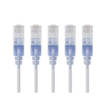 Google (6-Ft) Ethernet Cable RJ45 Gigabit Flat Network Cord - White ...