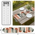 Abstract Geometric Table Runner Linen Burlap Table Runner 72 Inches ...
