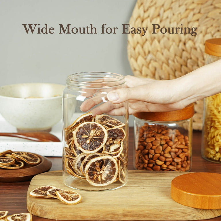 Round Jar, Canister Jar, Kitchen Storage, Candy Cookie, Counter Display ...