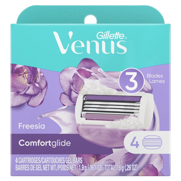 Venus ComfortGlide Freesia Women's Razor Blade Refills, 4ct - Walmart.com