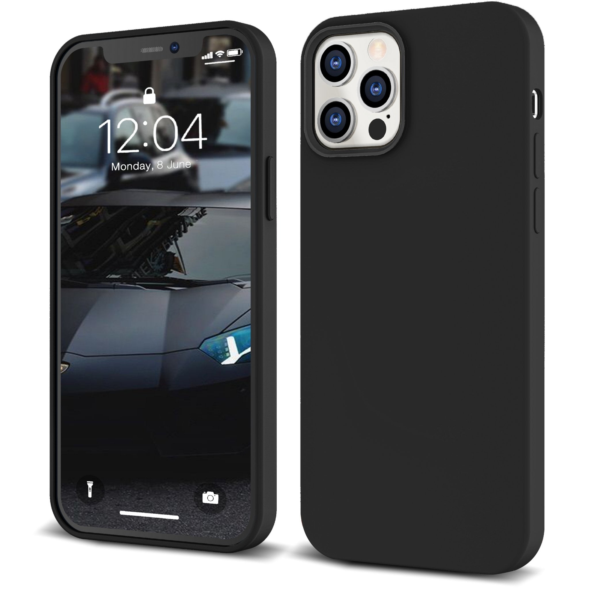 iPhone 13 Pro Max Silicone Case Black - 6.7" - Walmart.com