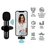 Wireless Lavalier Microphone for iPhone Mini Mic Audio Video Recording ...