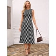 DARING DIVA Women's Polka Dots Sleeveless Sundress Vintage Crewneck ...