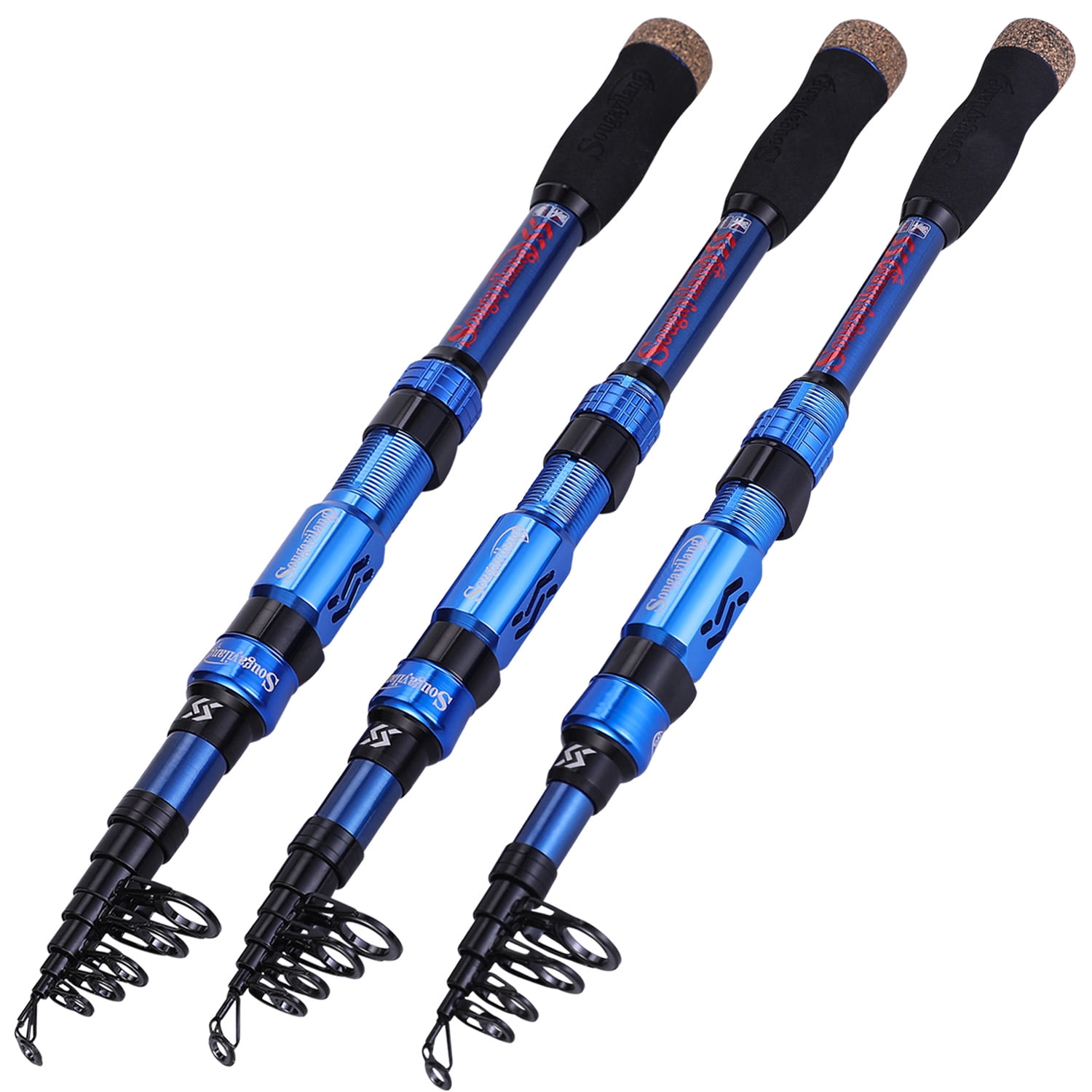 Sougayilang Telescopic Fishing Rod Portable Travel Fishing Pole for ...