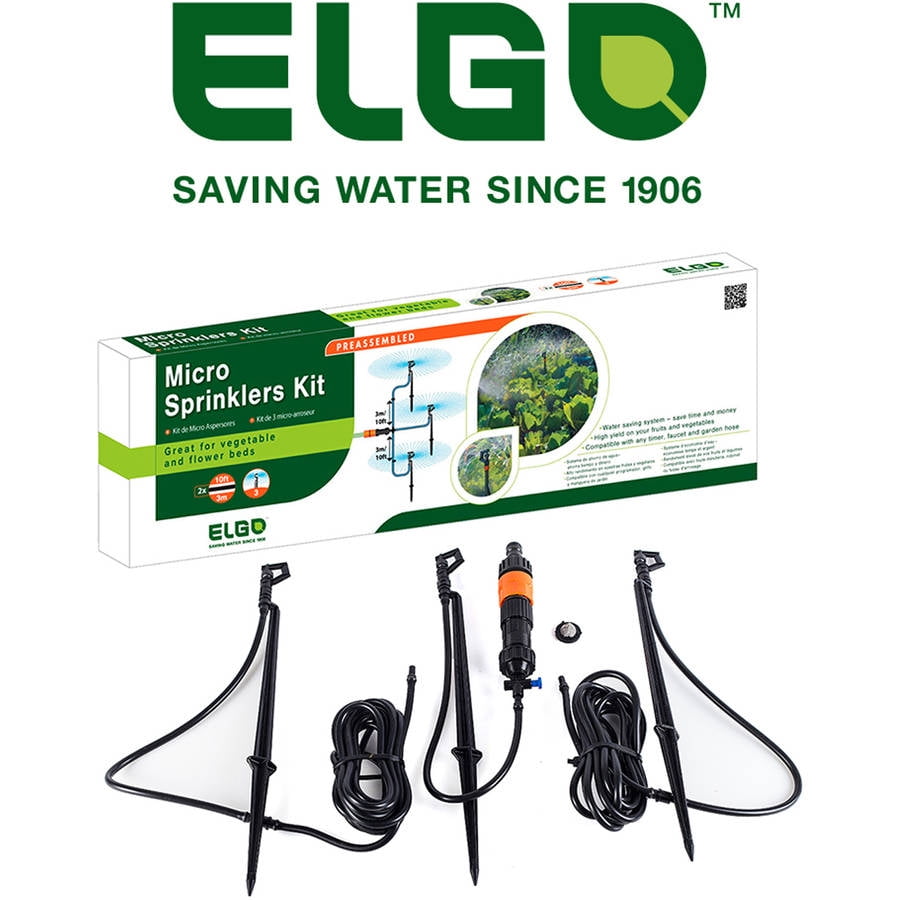 Elgo Micro Sprinkler Kit for gardens and shrubs - Walmart.com