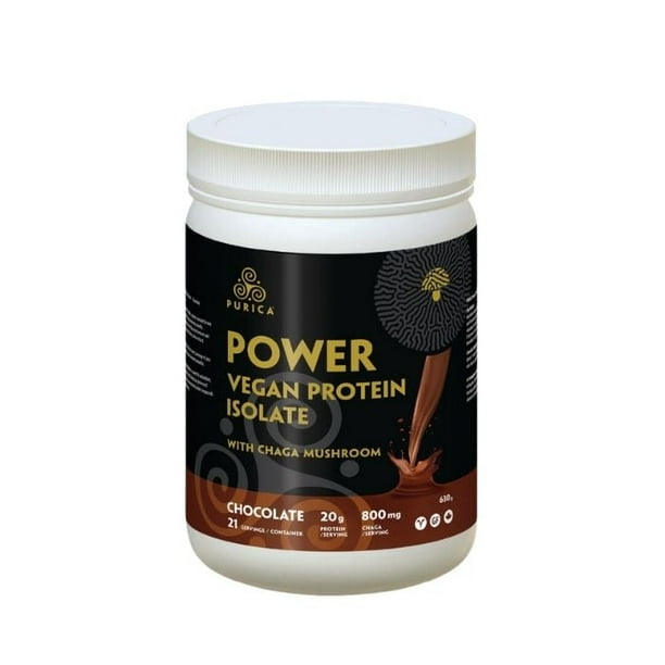 Purica - Power Vegan Protein Isolate with Chaga Mushroom, 630g ...